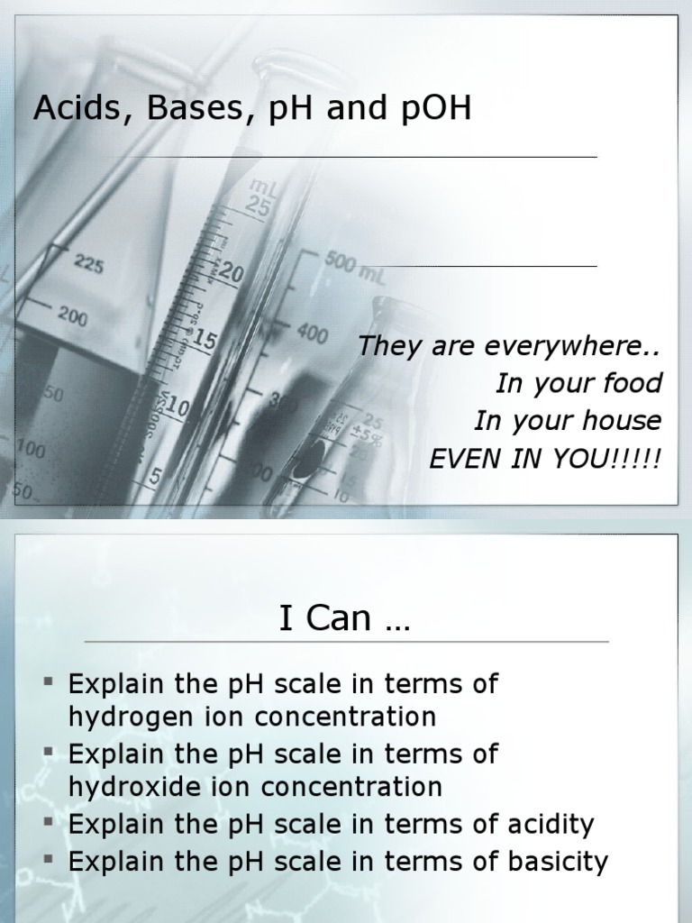 Chapter 19 Acids and Bases PPT Glembocki 2017 | PDF | Acid ...