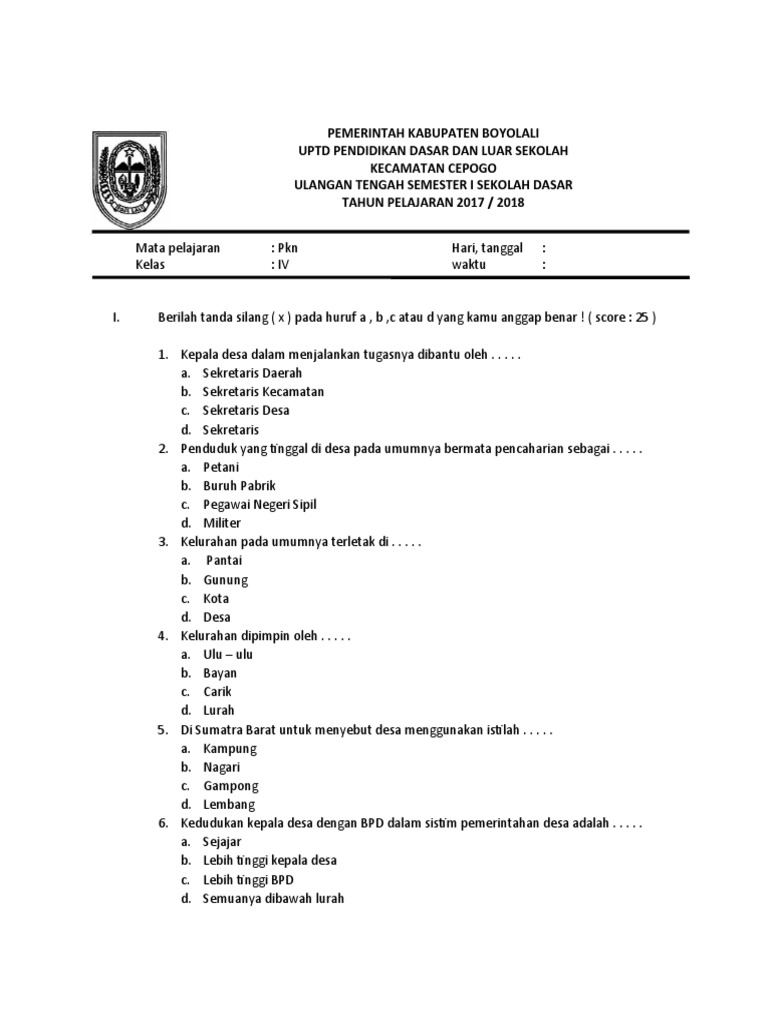 Kunci Jawaban Mapel PKN | PDF