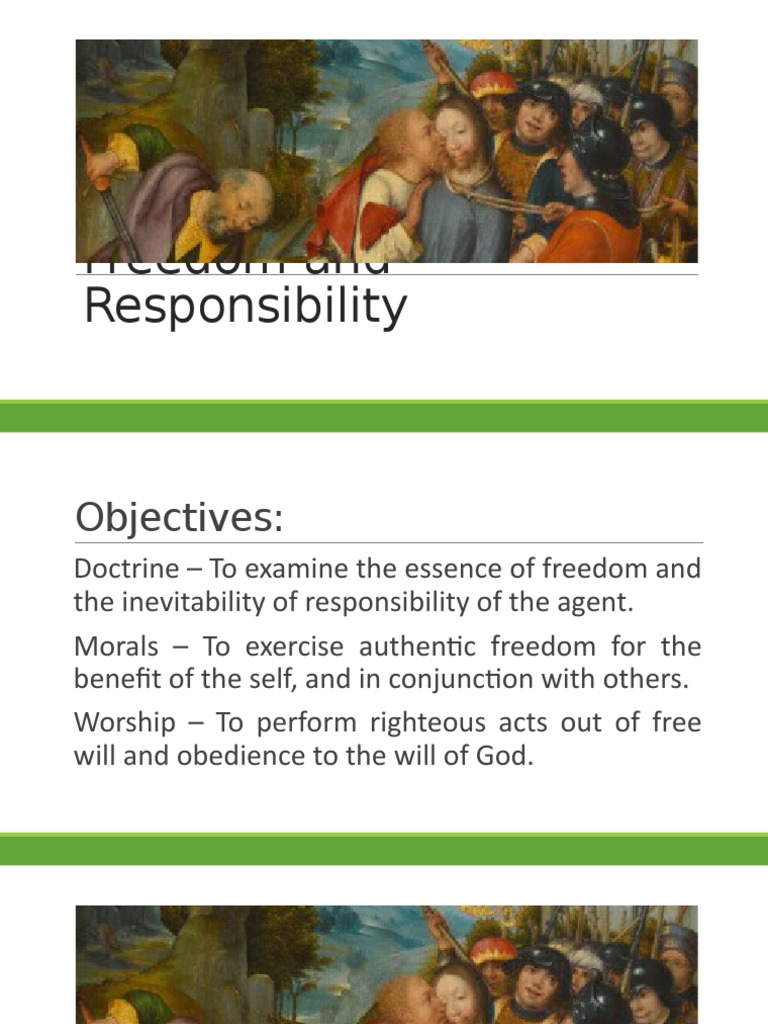 Lesson 3 - Freedom and Responsibility | PDF | Free Will | Good And Evil