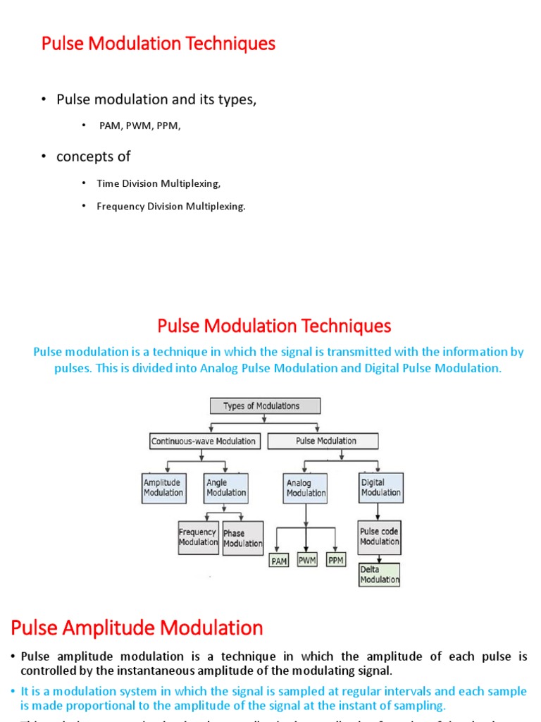 Pulse Modulation And Multiplexing Techniques Pdf Pdf Multiplexing