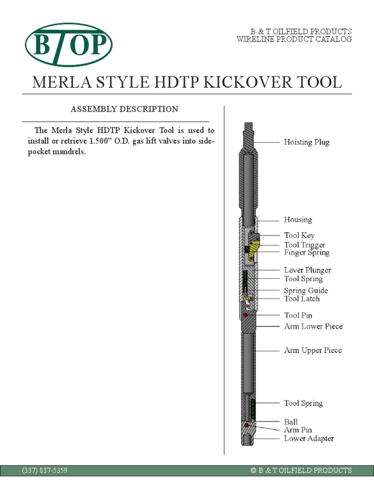 Merla Style HDTP Kickover Toolbtop Wireline Catalog | PDF | Home ...