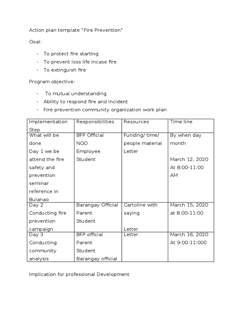 Action Plan Template | PDF | Non Governmental Organization | Teachers