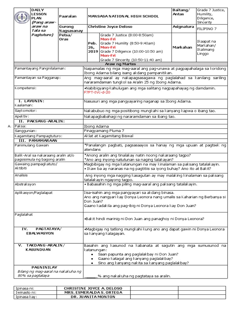 Aralin 25 Ang Paghihinagpis Ni Donya Leonora | PDF