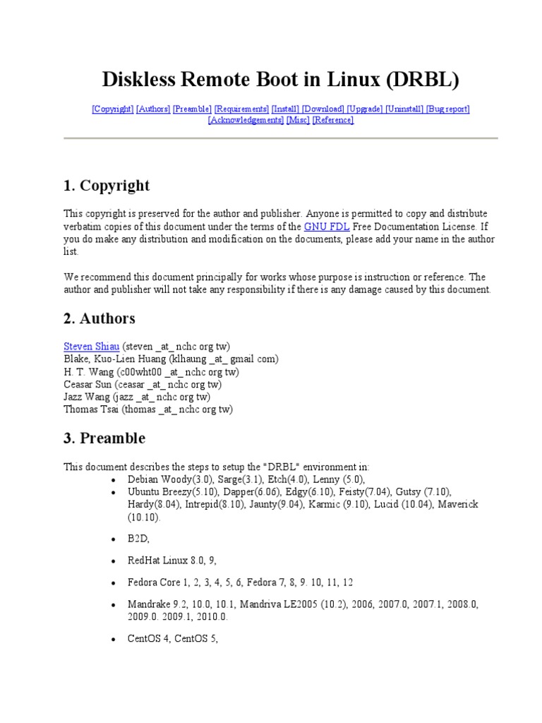 Diskless Remote Boot in Linux | PDF | Booting | Bios