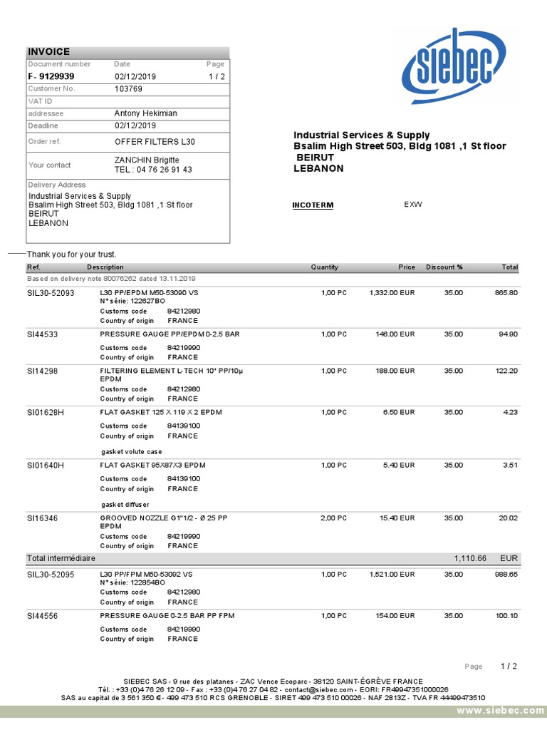 Invoice 9129939 Revised PDF | PDF | Business