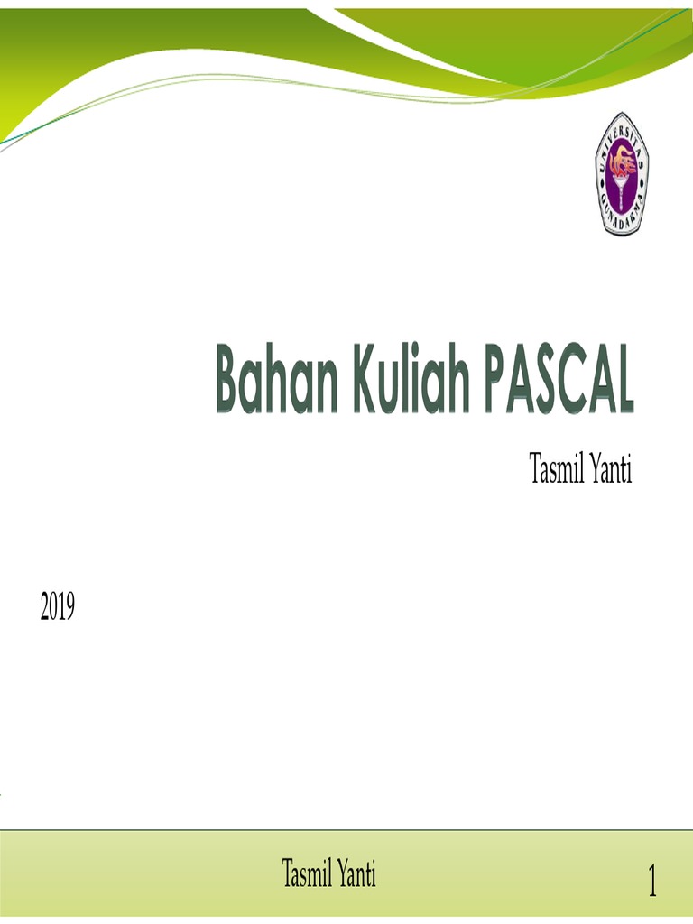 Sejarah dan Struktur Bahasa Pascal | PDF | Bisnis | Komputer