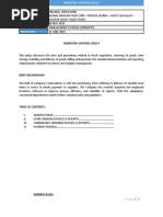 Excess and Obsolete Inventory Policy Guide | PDF | Inventory | Cost Of ...