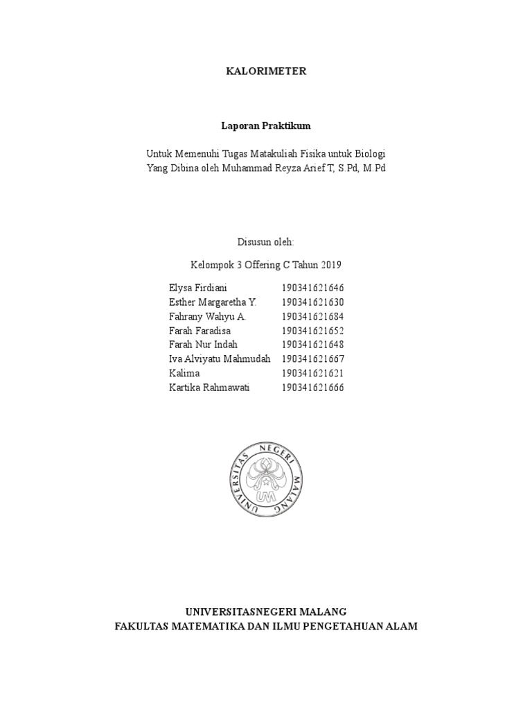 Fisika Kelompok 2 KALORIMETER | PDF