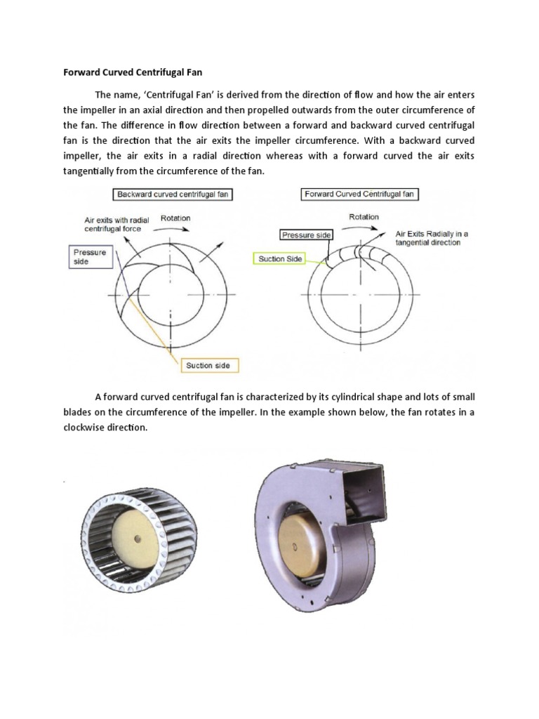 Forward Curved Centrifugal Fan Overview | PDF | Chemical Equipment ...