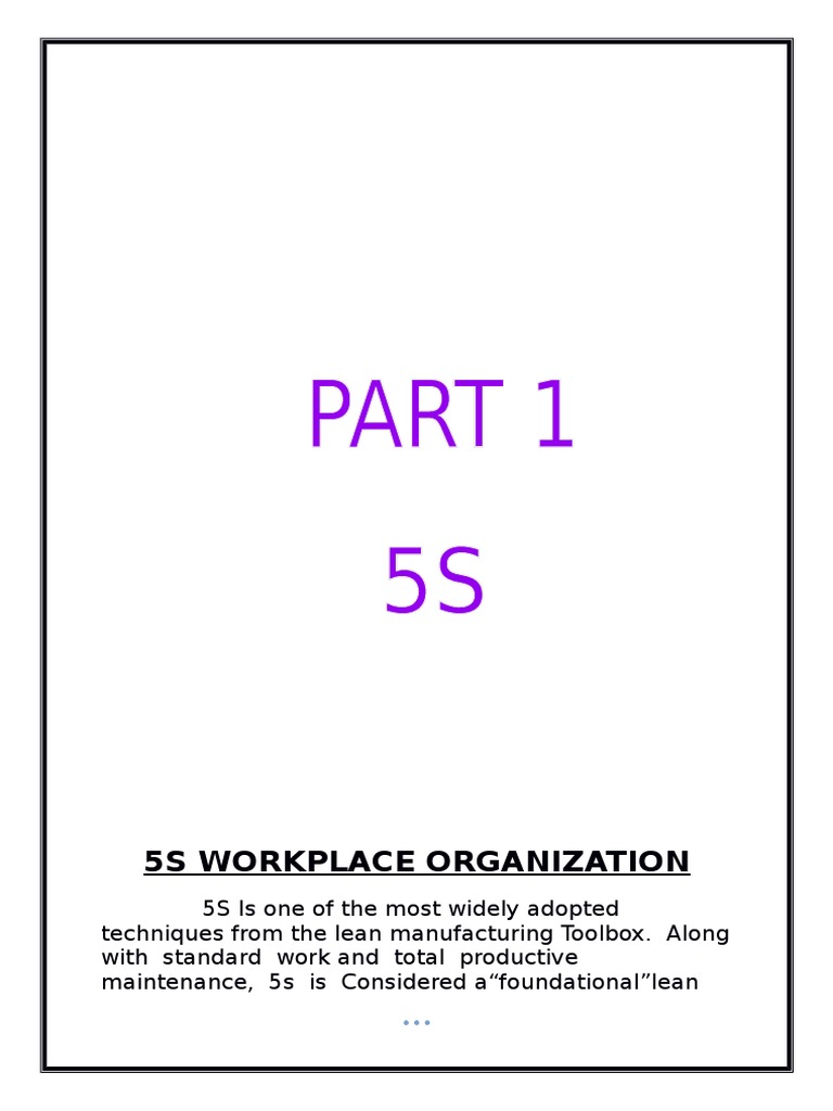 5S Workplace Organization Methodology | PDF | Capacitor | Lean ...