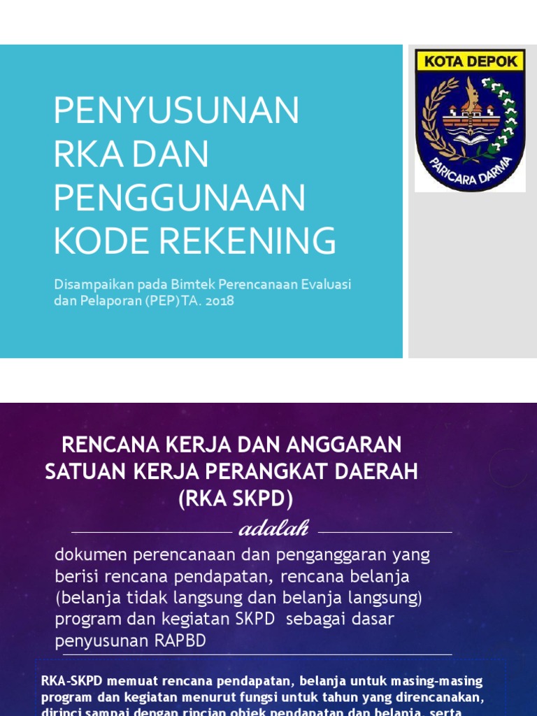 Penyusunan Rka Dan Penggunaan Kode Rekening | PDF | Pengelolaan ...