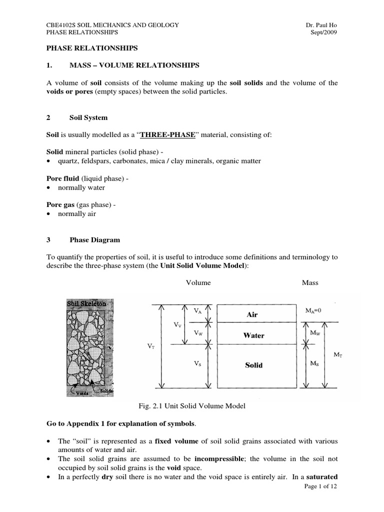 CON4341 - E - Note - 02 Phase Relationship | PDF | Density | Porosity