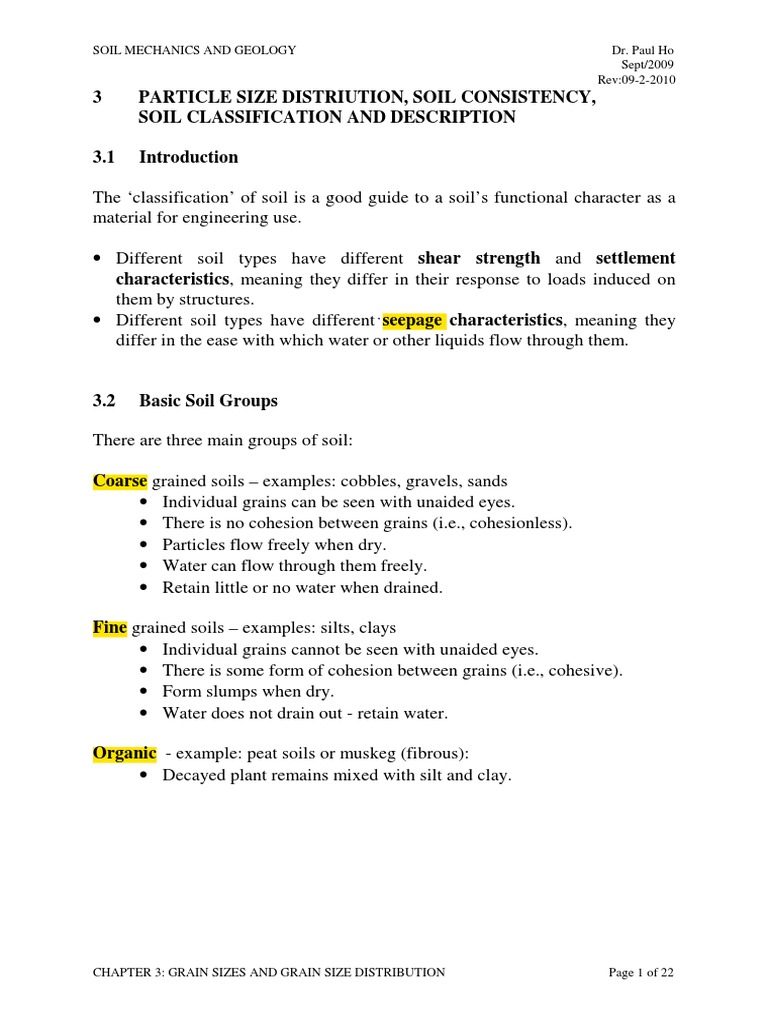 CON4341 - E - Note - 03 PSD, Consistency, Descriptions | PDF | Particle ...