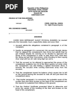 Sample Reply Affidavit (Criminal Case) | PDF | Affidavit | Common Law