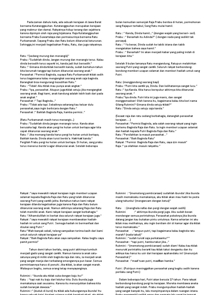 Drama B Sunda Telaga Wana | PDF