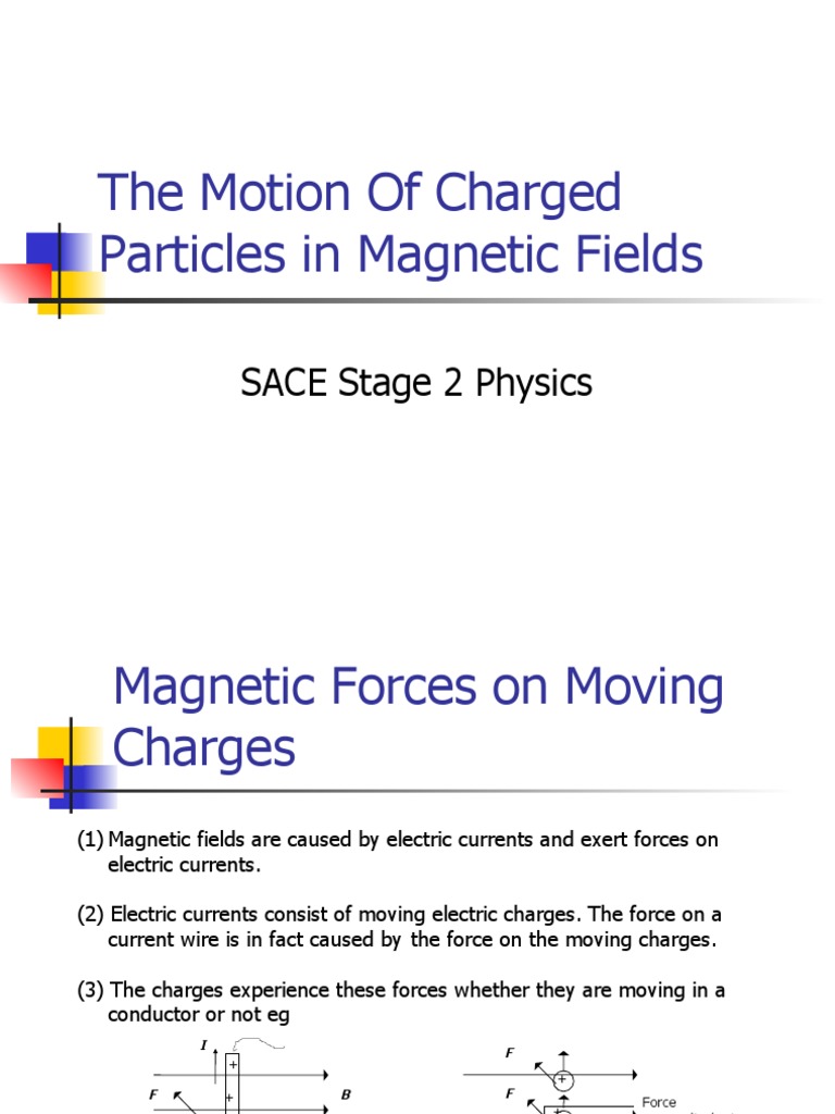 The Motion of Charged Particles in Magnetic Fields | PDF | Electronvolt | Force
