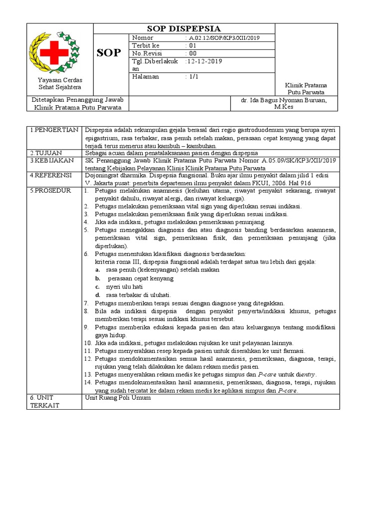 Sop Dispepsia | PDF | Sains & Matematika