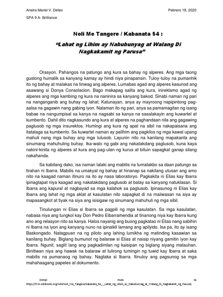 Buod Filipino | PDF