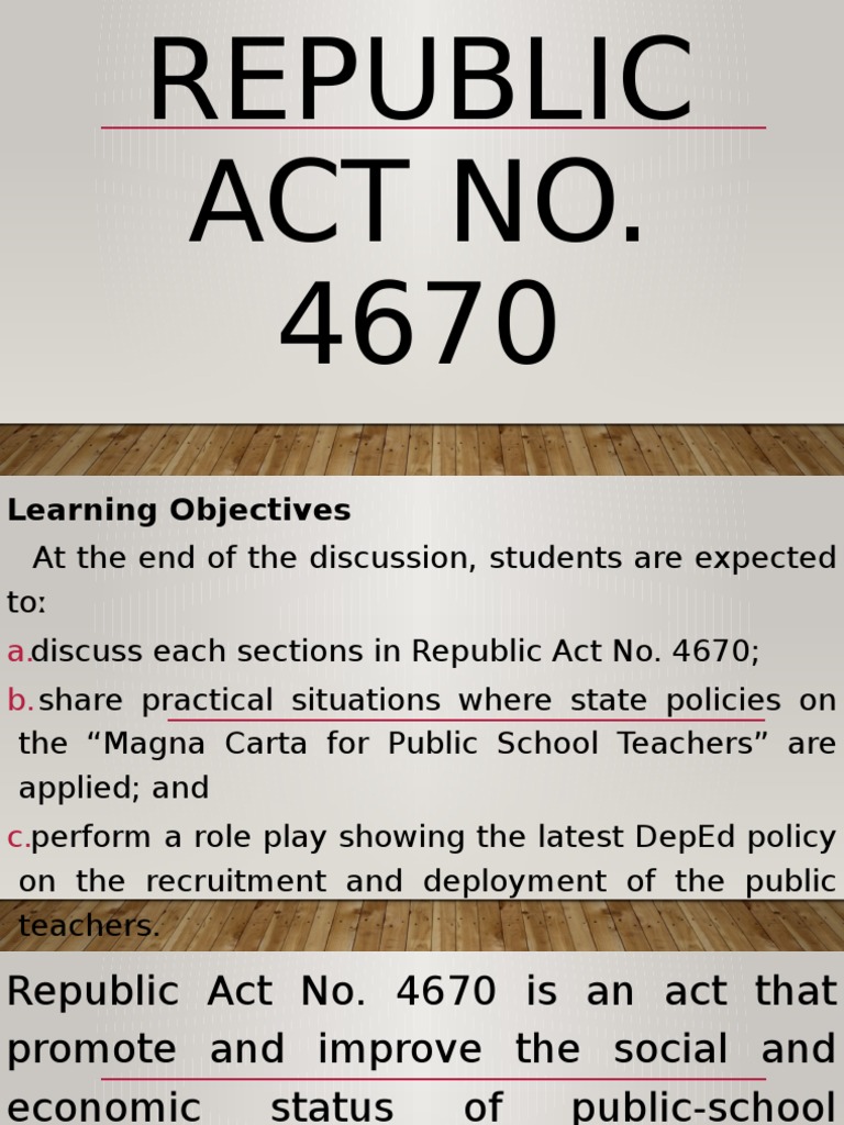 Ra 4670 | PDF | Cost Of Living | Bachelor's Degree