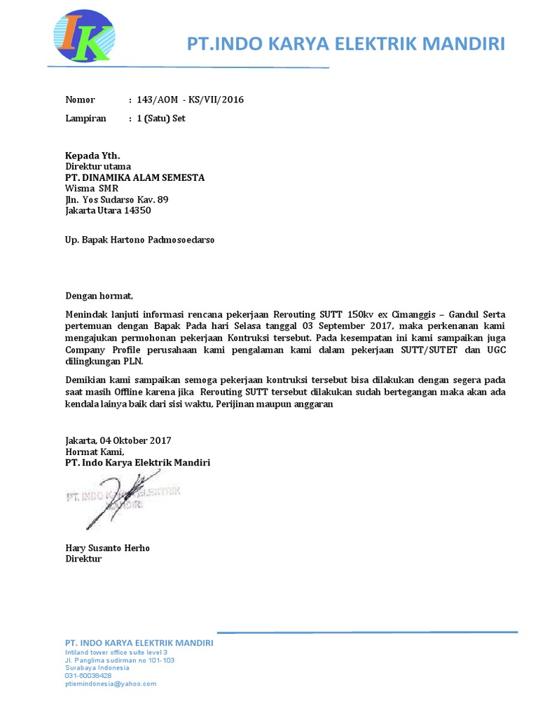 Surat Indokarya | PDF