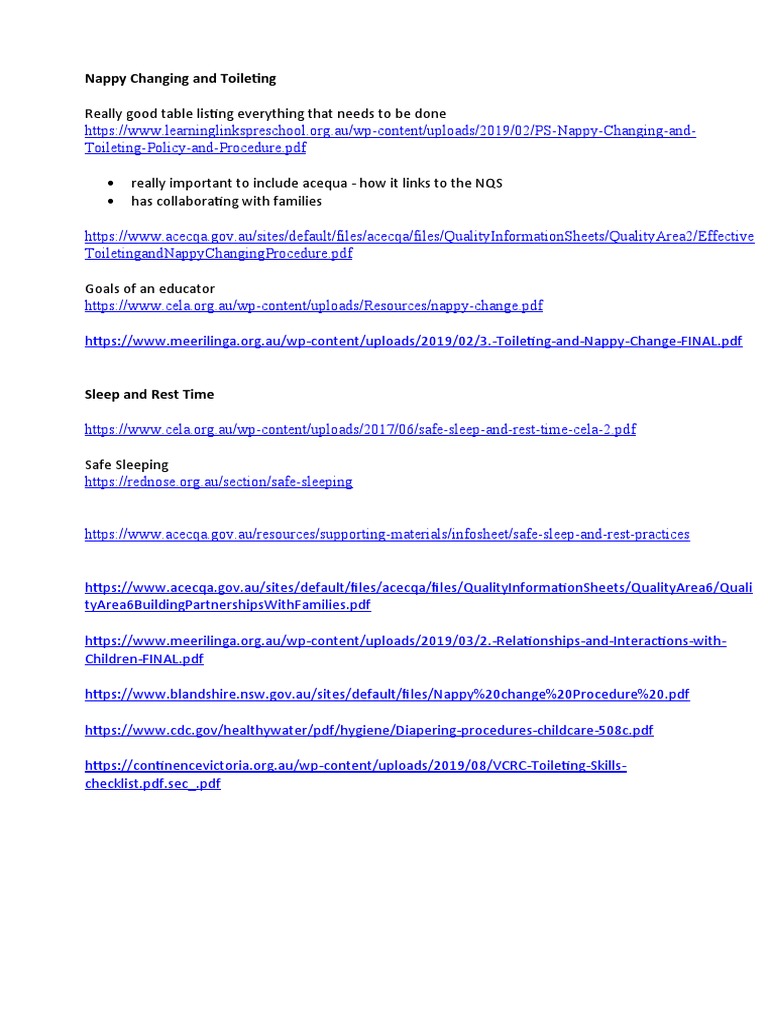 Nappy Changing & Toileting Guide | PDF