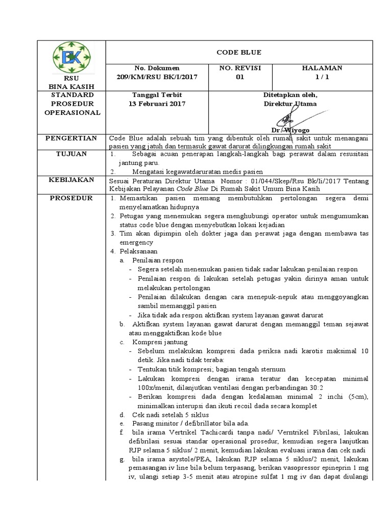SPO Code Blue | PDF