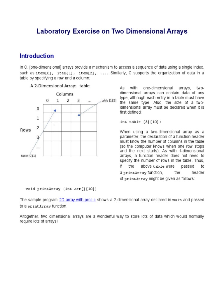 Exercise 1 Pdf Array Data Structure Computer Programming