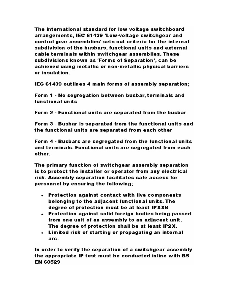 Forms & Types of LV Panels | PDF | Electrical Engineering | Electricity