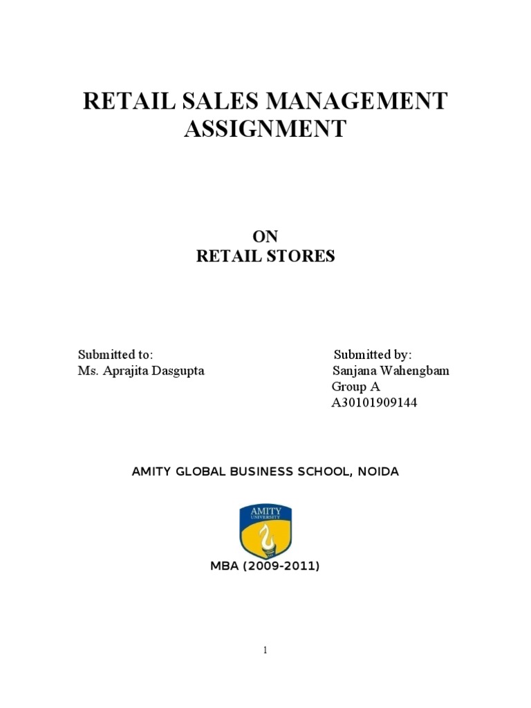 Retail Sales Management Assignment | PDF | Retail | Grocery Store