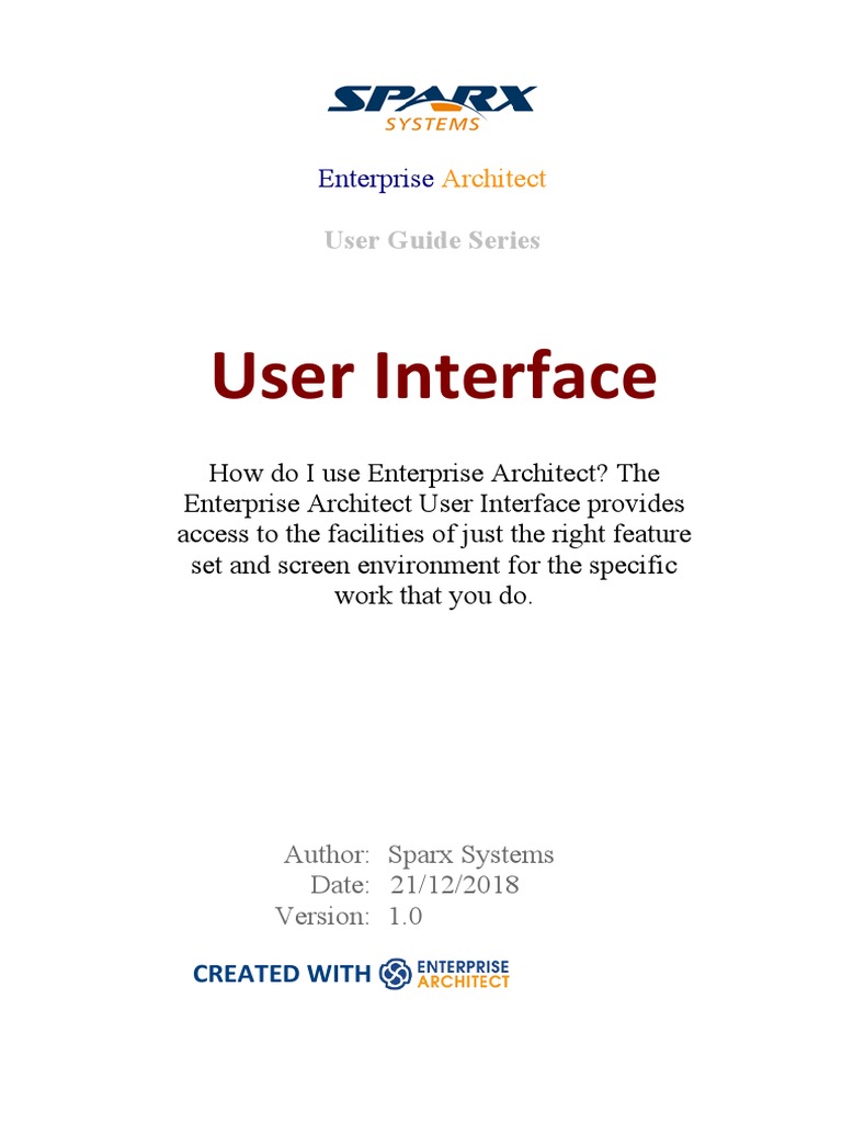 Sparx EA-User Interface | PDF | World Wide Web | Internet & Web