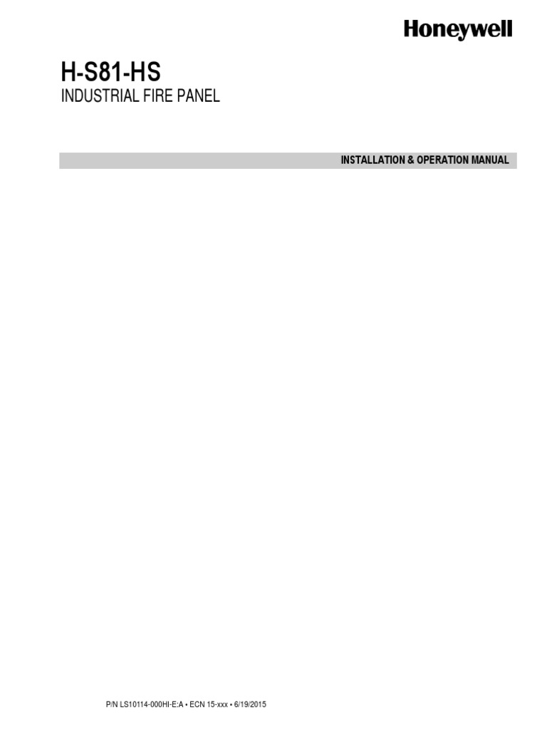 H-S81-HS EN54 Manual June 2014 LS10114 | PDF | Electromagnetic ...