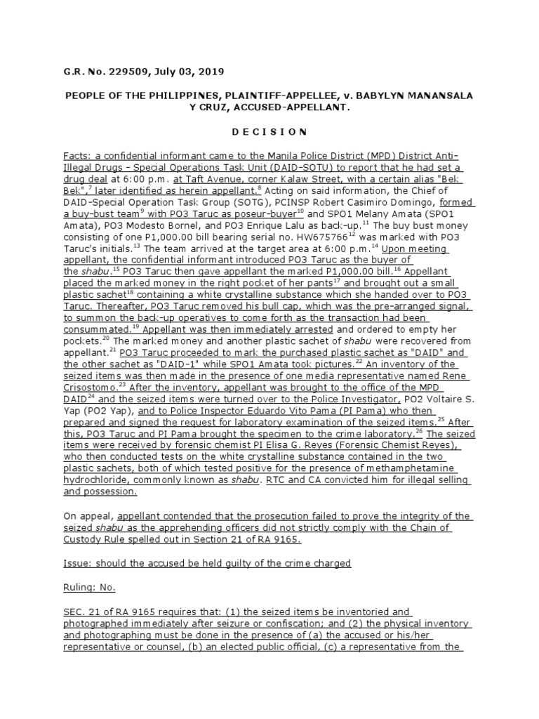 Manansala | PDF | Common Law | Law Enforcement