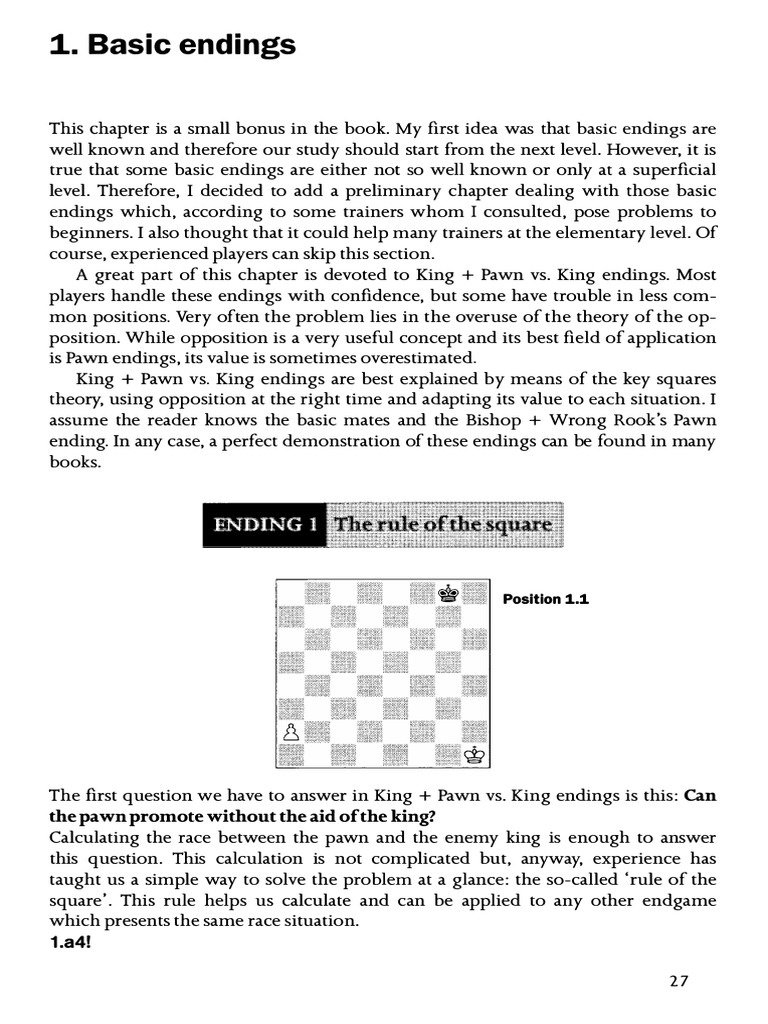 Chess End Game 1 | PDF | Chess Theory | Game Theory
