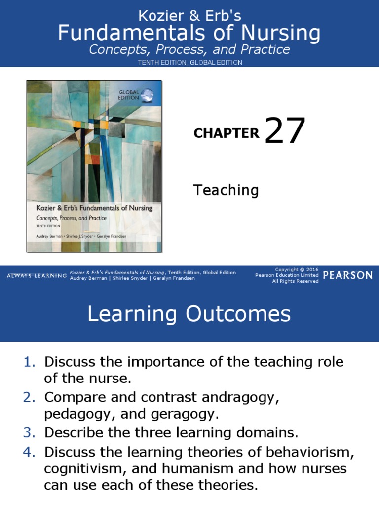 Berman - 10e - ch27 - Lecture Fundamentals of Nursing | PDF | Behaviorism | Learning