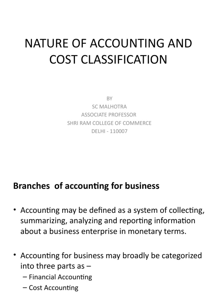 Nature of Accounting | Download Free PDF | Accounting | Cost Accounting