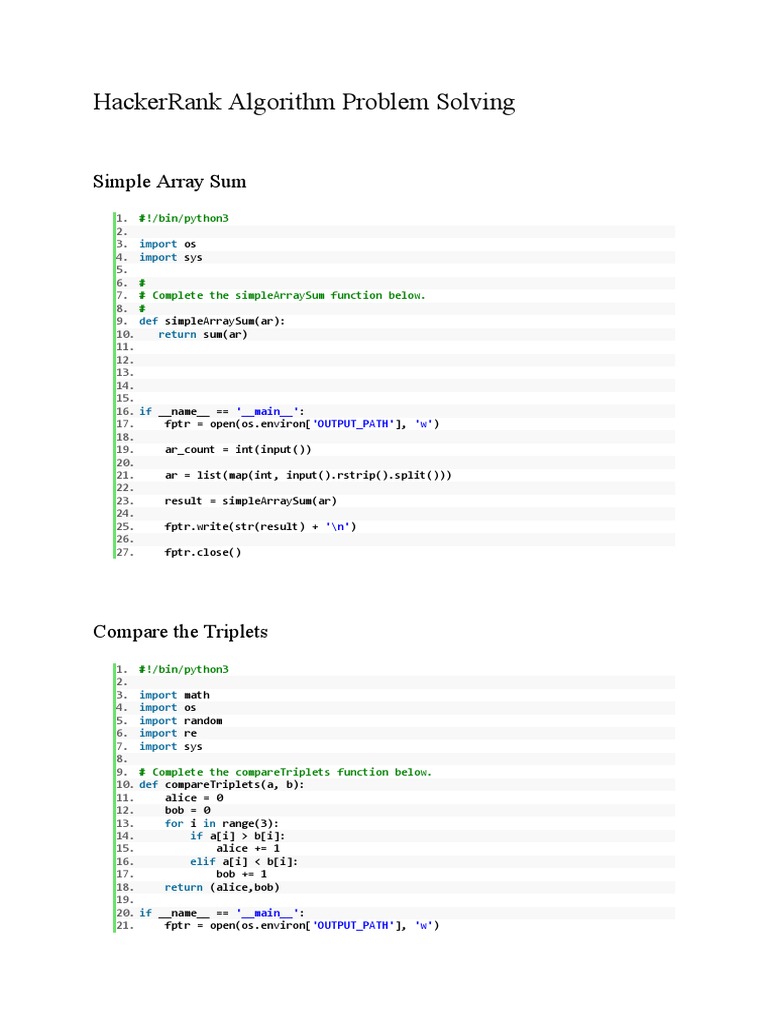 Hackerrank Algorithm Problem Solving Pdf Computer Science Mathematical Logic