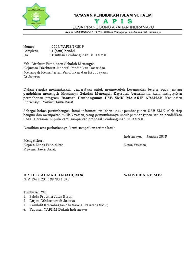 Proposal Usb SMK Ma'arif Arahan | PDF