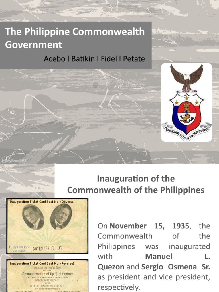 The Philippine Commonwealth Government | PDF | Philippines | Social ...