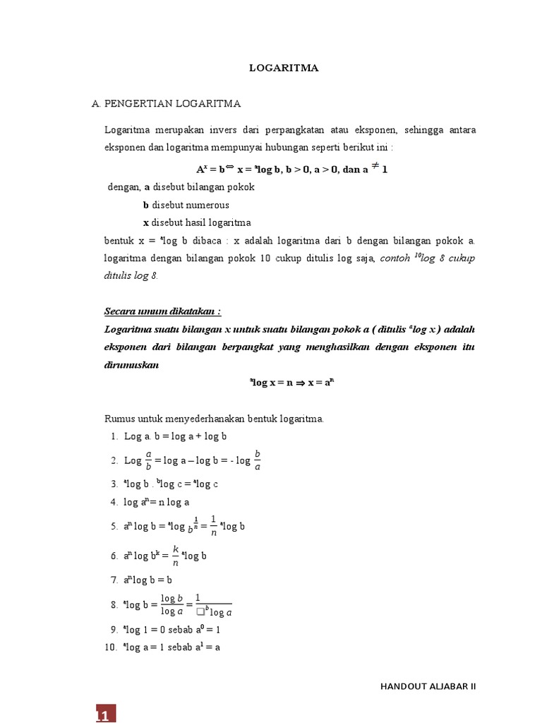 LOGARITMA | PDF