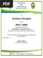 CERTIFICATES of Recognition - Early Birds | PDF