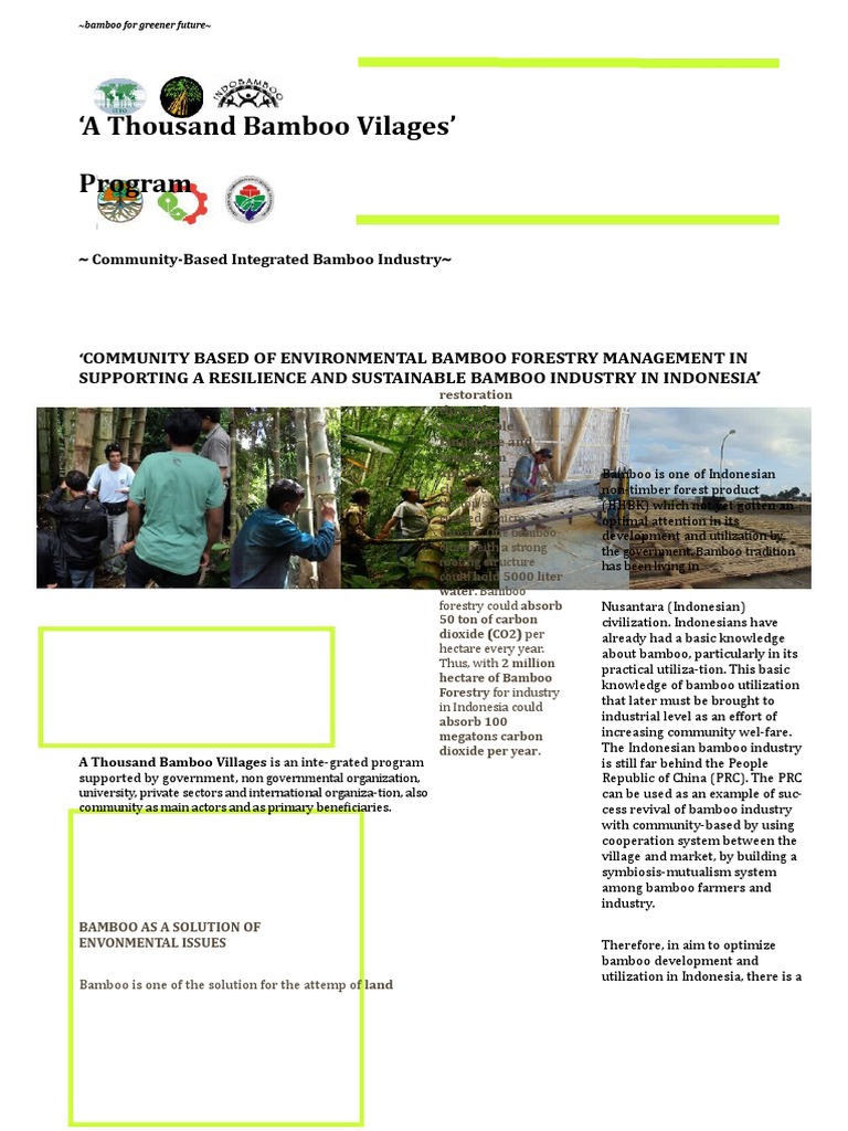 Flyer Desa Bambu | PDF | Forestry | Sustainability