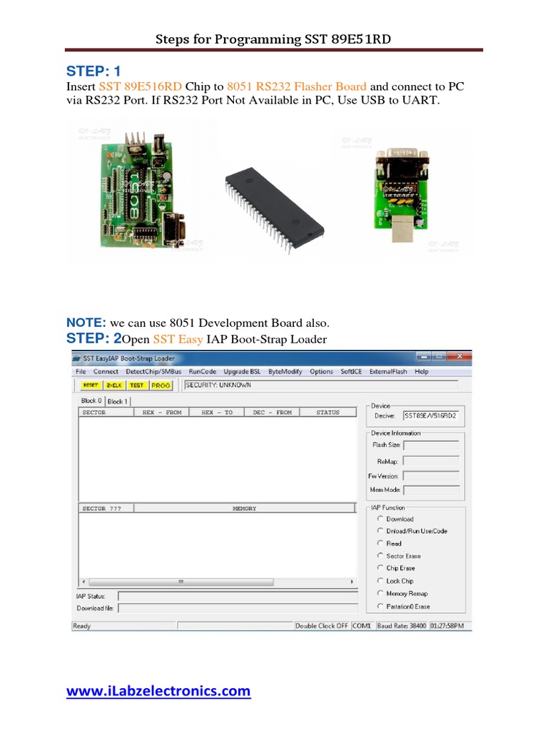 SST89e51 Programming Manual | PDF | Booting | Office Equipment