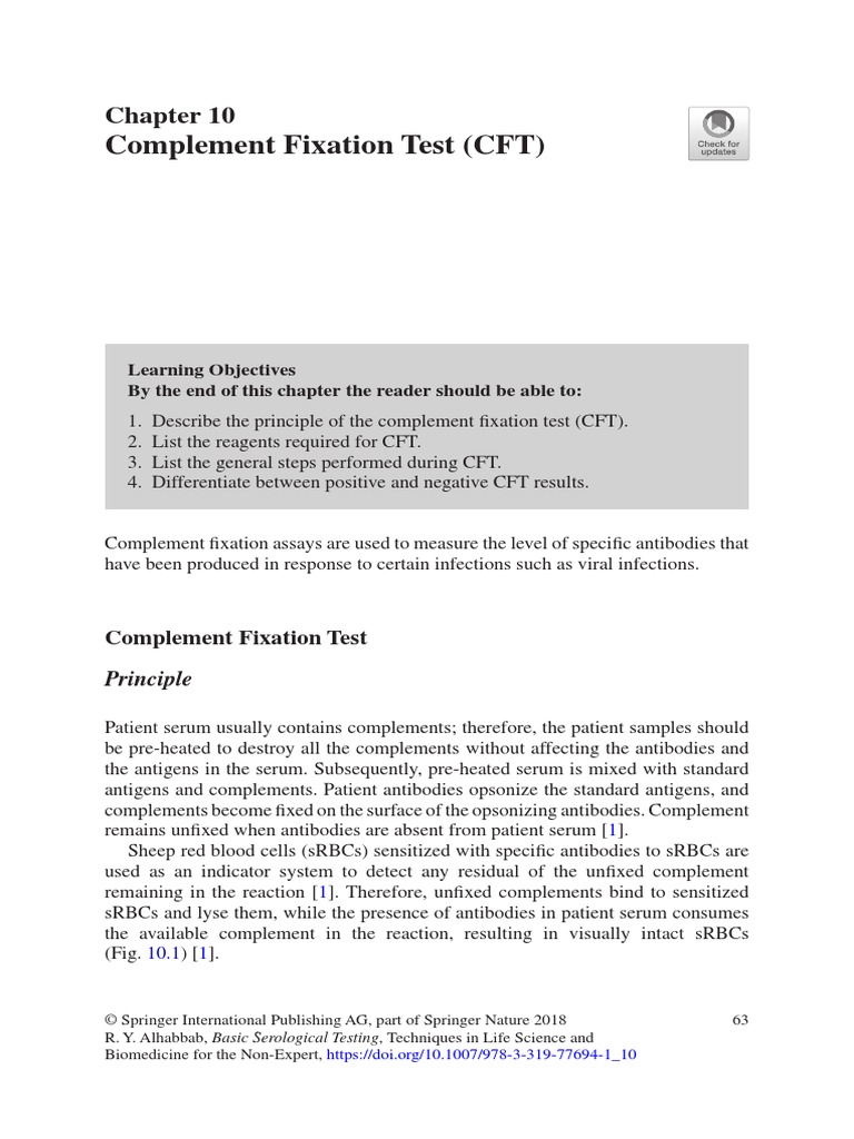 Alhabbab2018 Complement Fixation Test (CFT) | PDF | Antibody ...