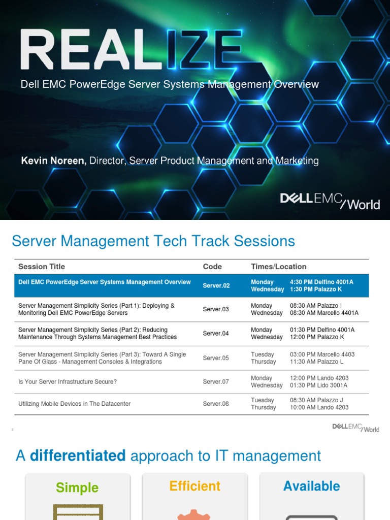Server.02 - Dell EMC PowerEdge Server System Management Overview PDF ...