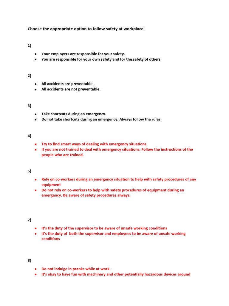 Workplace Safety Best Practices Guide | PDF | Emergency | Occupational ...