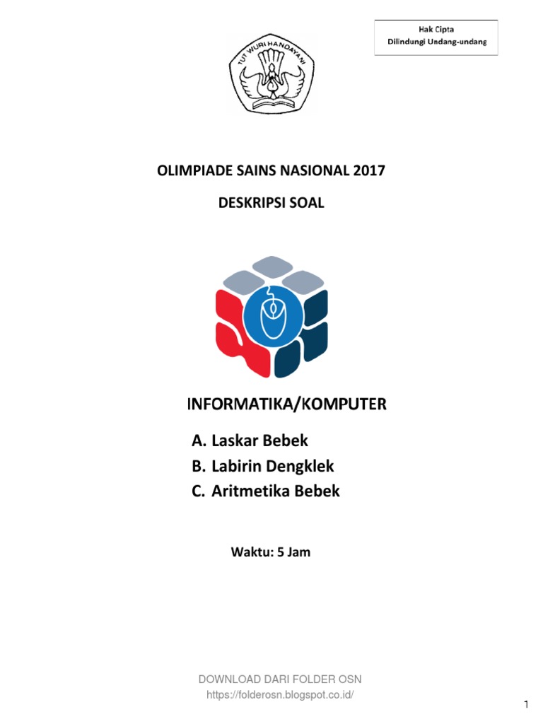OSN KOMPUTER OSN 2017 - Hari 2 Folder OSN | PDF
