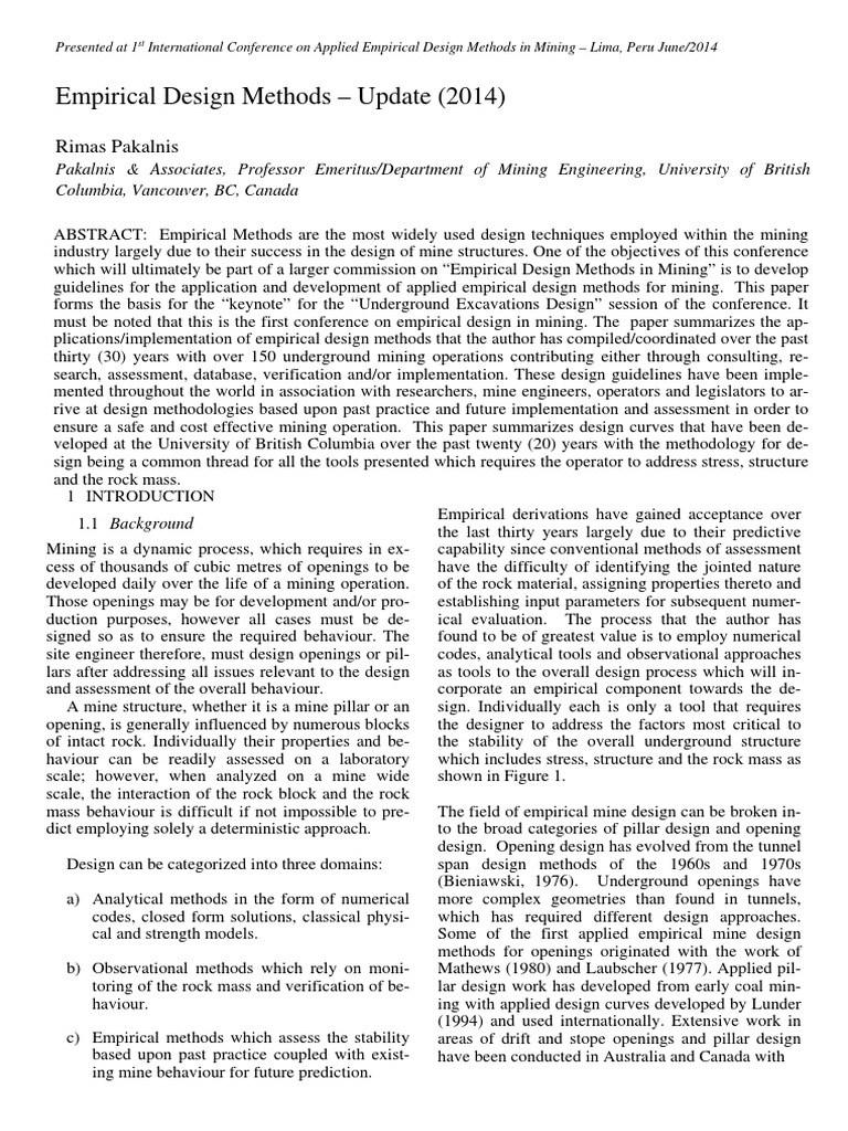 Grupo 5 Empirical Design Methods Update 2014 PDF | PDF | Design Methods ...