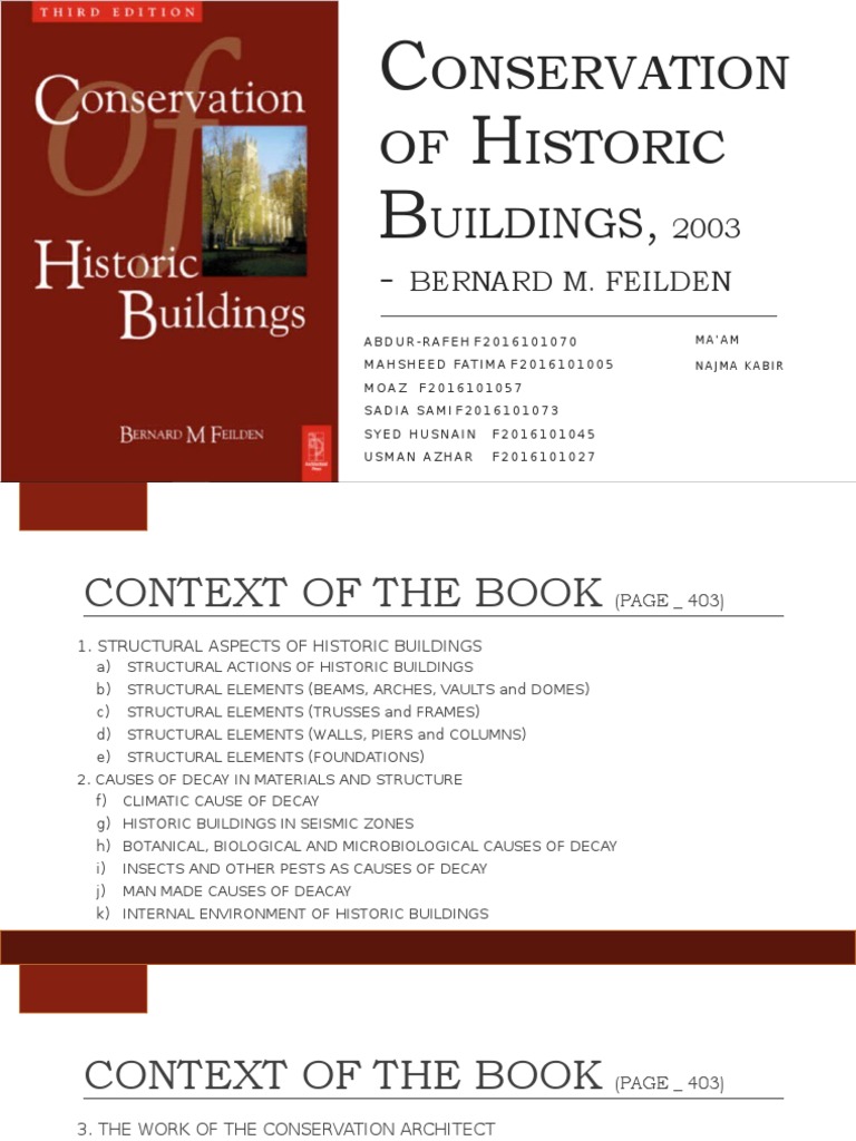 Book Review On Conservation of Historic Buildings 2003 | PDF | Humidity ...
