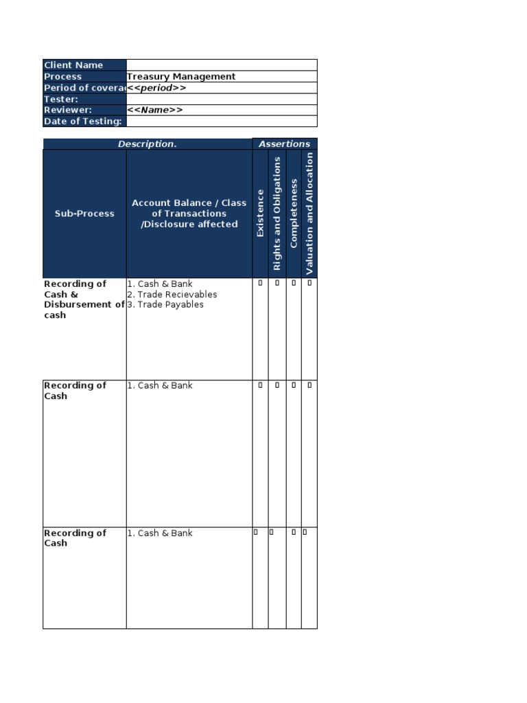 E7 - TreasuryRCM Template | PDF | Cheque | Payments