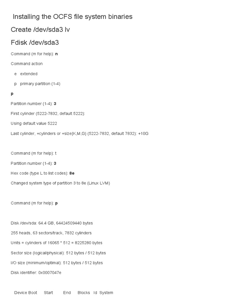 Installing The Ocfs File System Pdf Classes Of Computers Operating System Technology 1627